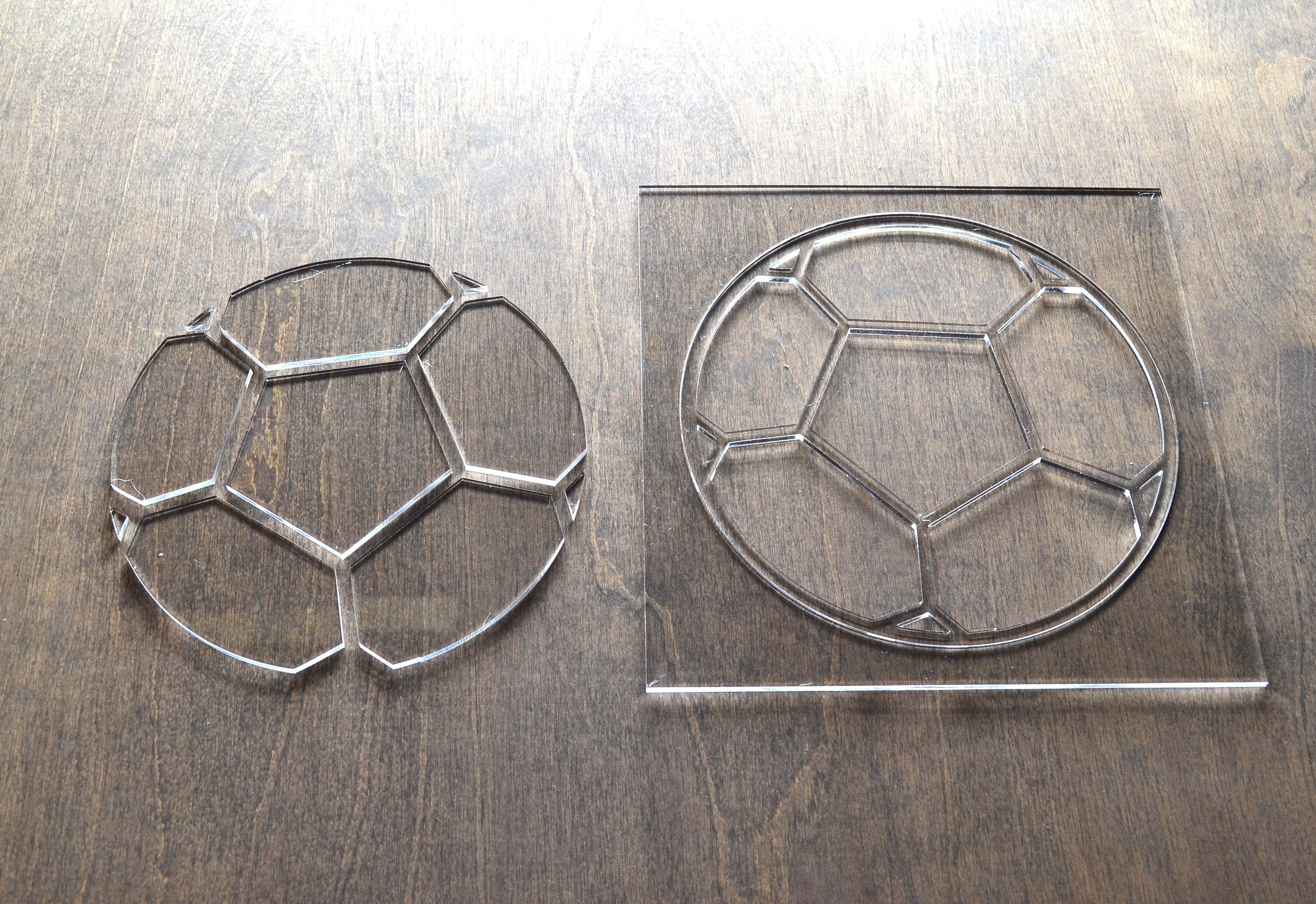 Soccer Ball Router Templates, Inlay Template Clear Acrylic, Router Jig ...
