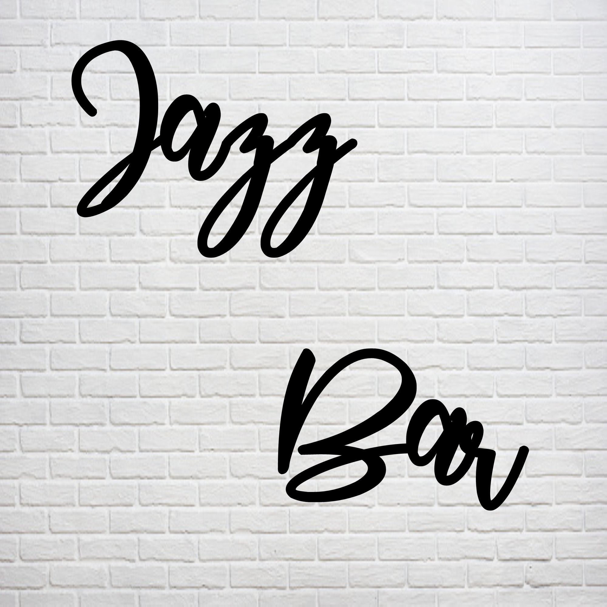 Jazz Bar Word Sign, Cursive Word Sign, Jazz Bar Sign, Wood Sign, Wooden ...