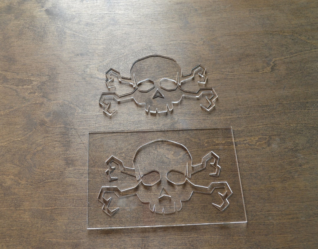 Scull Router Template, Router Inlay Template, Clear Acrylic, Router Jig ...