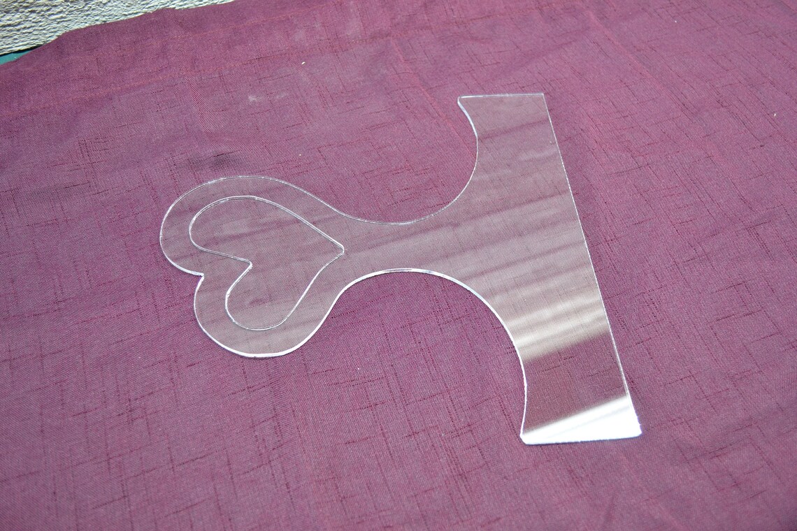 Heart Charcuterie Board Handle Template Clear Acrylic Router - Etsy