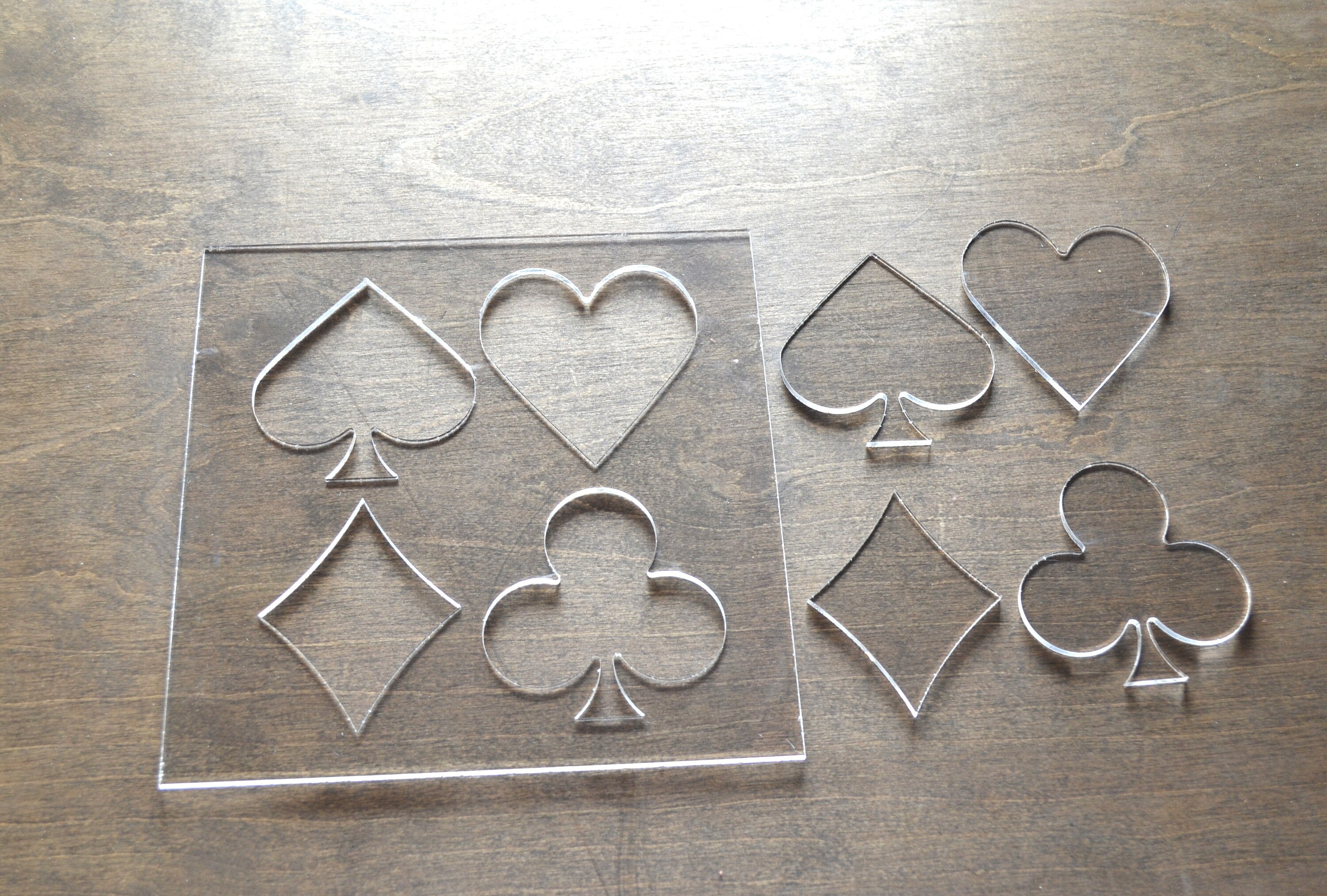 Card Suits Router Template, Router Inlay Template, Clear Acrylic ...