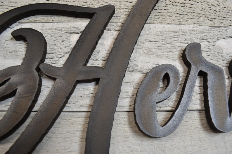 His and Hers Word Sign Cursive Word Sign His and Hers - Etsy