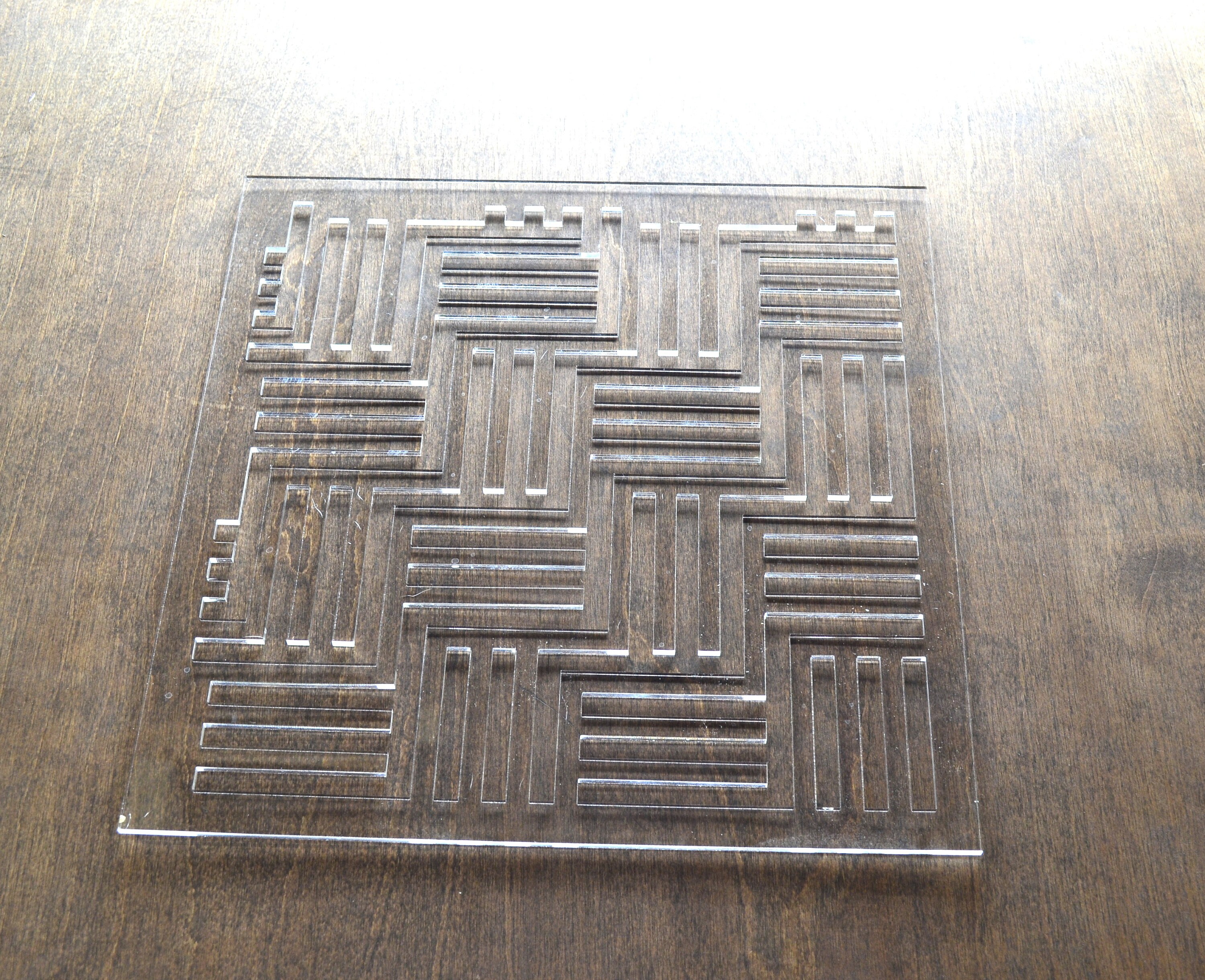 Geometric Pattern Router Template, Clear Acrylic, Router Inlay Jig ...