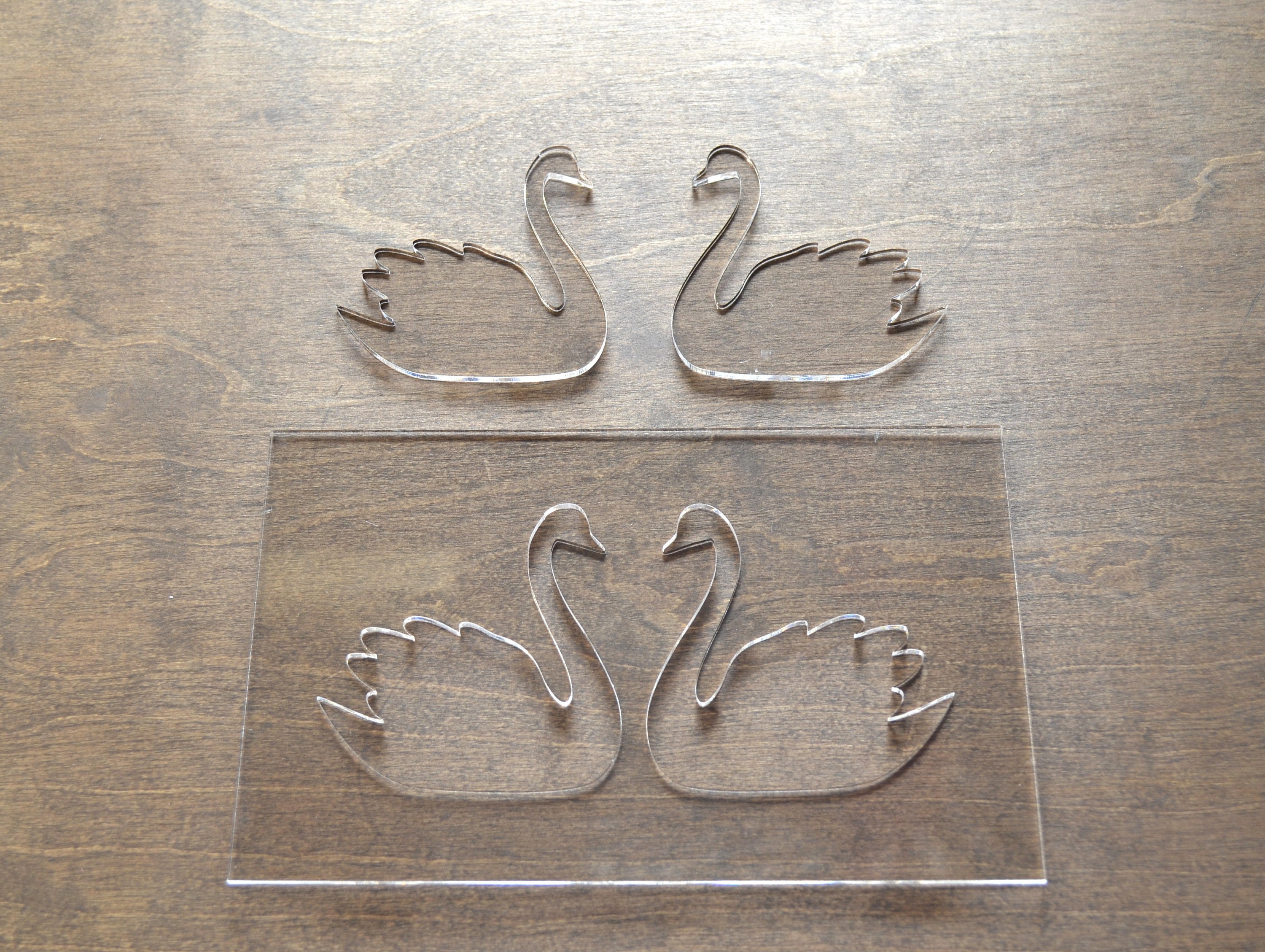 Swans Router Template, Router Inlay Template, Clear Acrylic, Router Jig ...