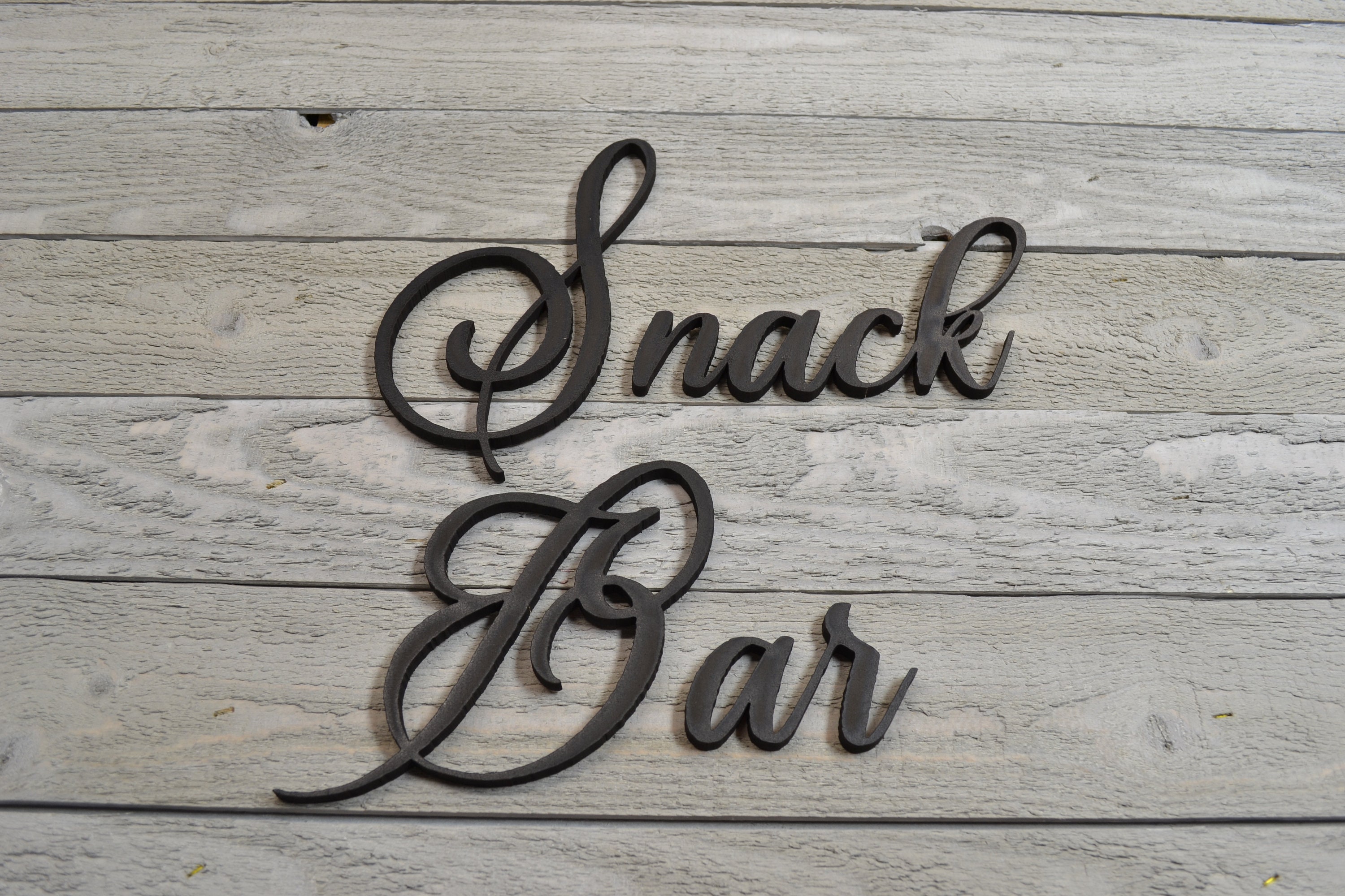Snack Bar Word Sign, Cursive Word Sign ,snack Bar Sign, Laser Cut Word ...