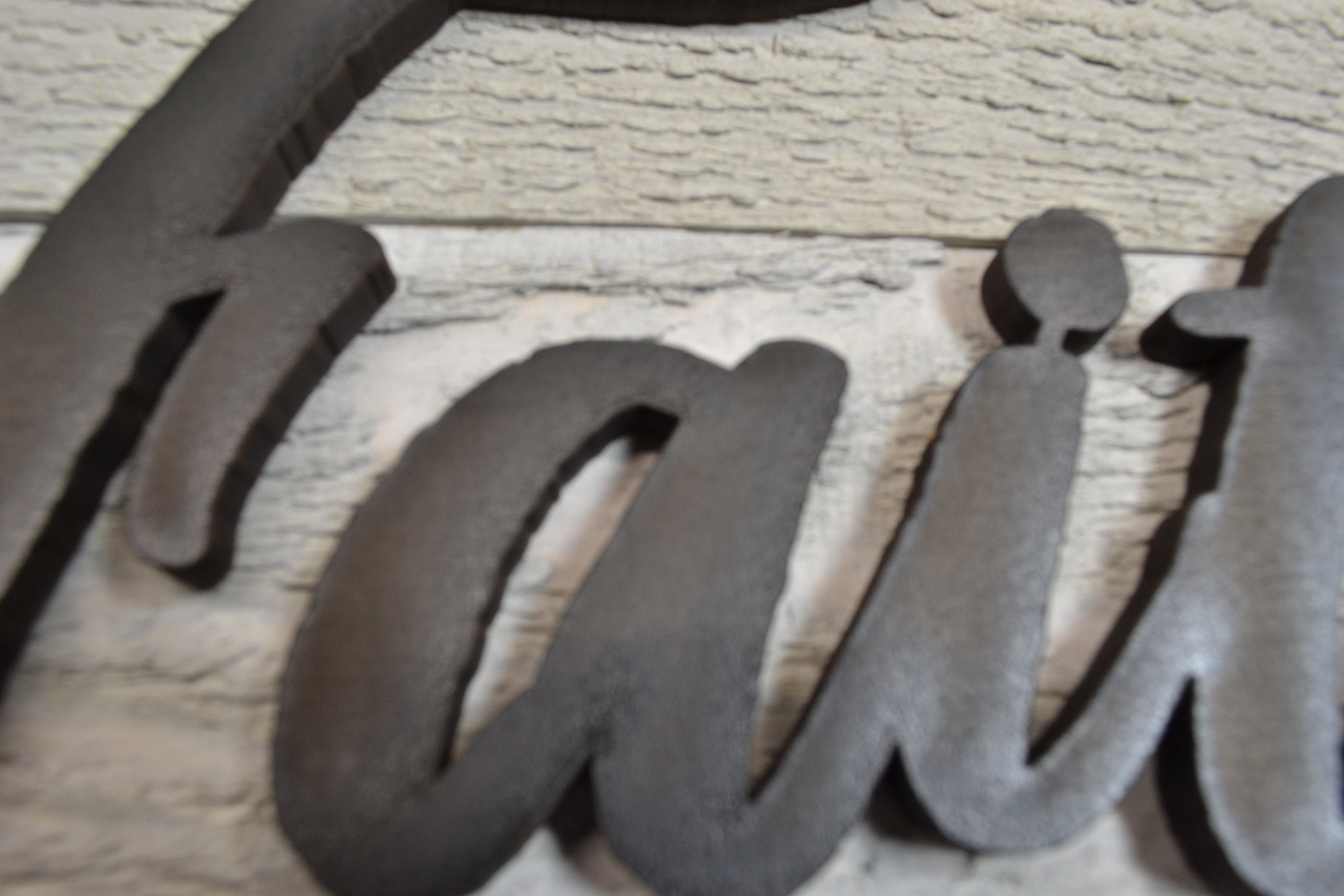 Faith Word Sign, Cursive Word Sign Faith Cutout, Rustic Word Art ...