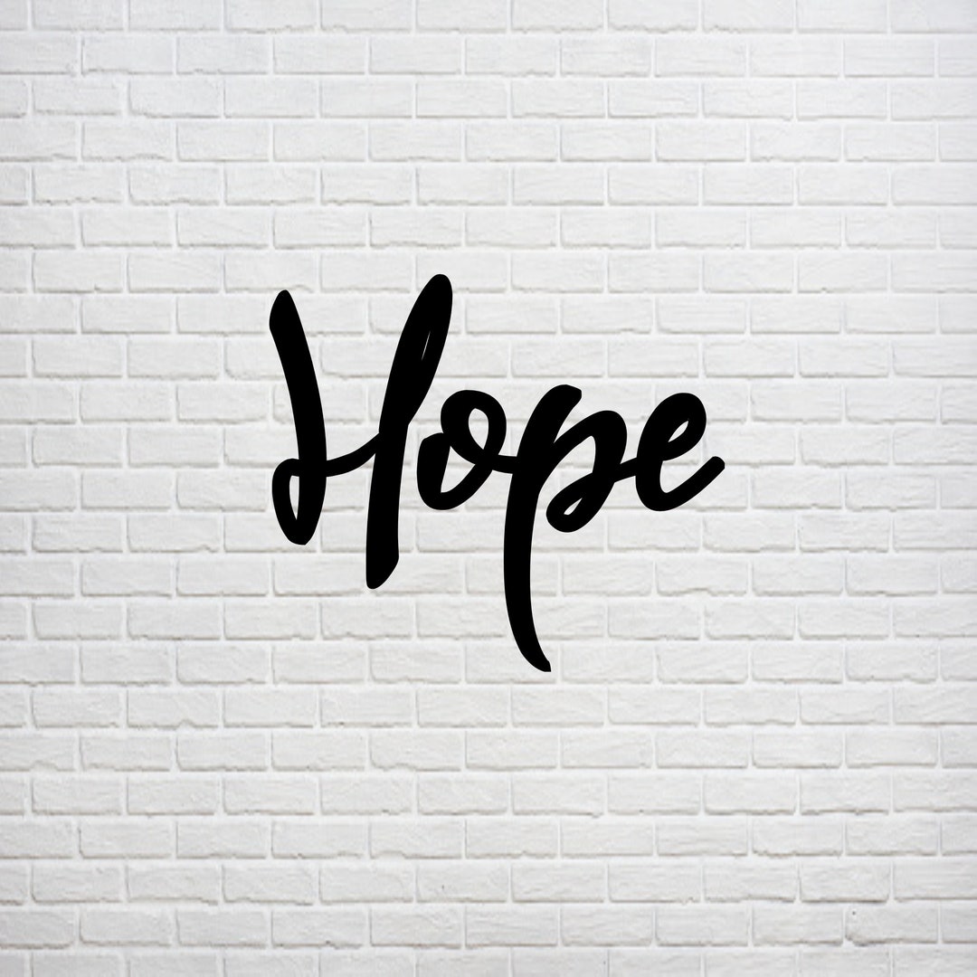 Hope Word Sign, Cursive Word Sign, Hope Sign, Wood Sign, Wooden Sign ...