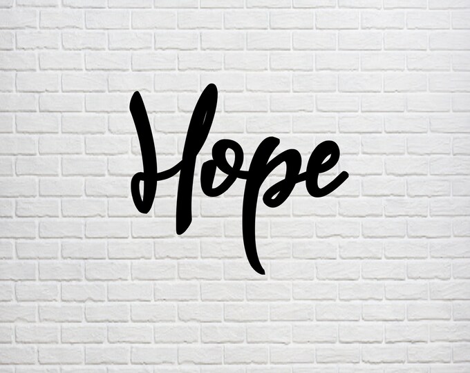 Hope Charlie Script Wood Sign Wood Sign Art, Wooden Sign, Laser Cut ...