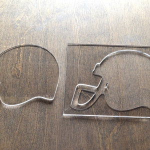 Football Helmet Router Templates, Inlay Template Clear Acrylic, Router ...