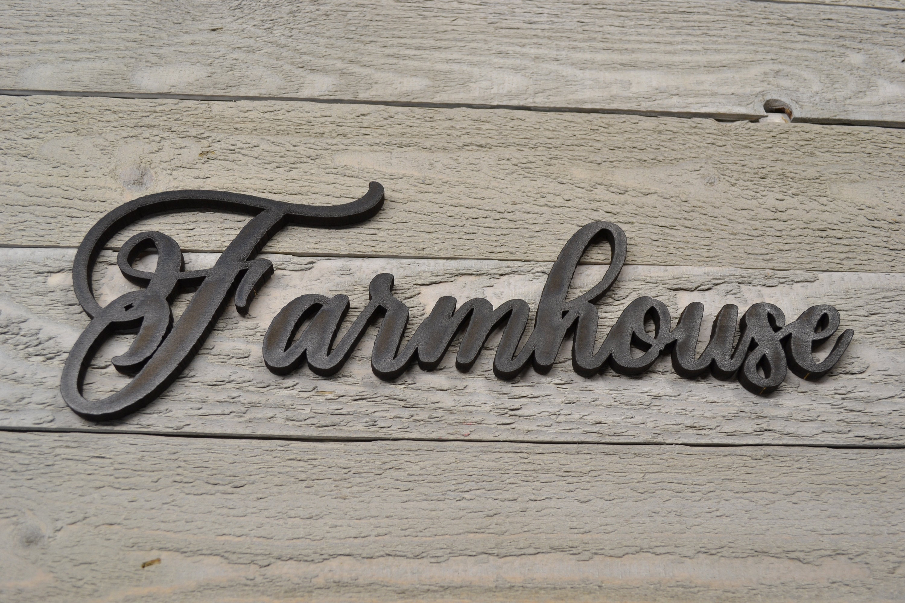 Farmhouse Word Sign, Cursive Word Sign Farmhouse Wall Art, Kitchen ...