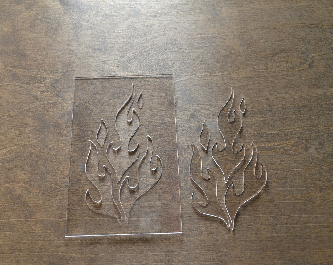 Flames Router Template, Router Inlay Template, Clear Acrylic, Router ...