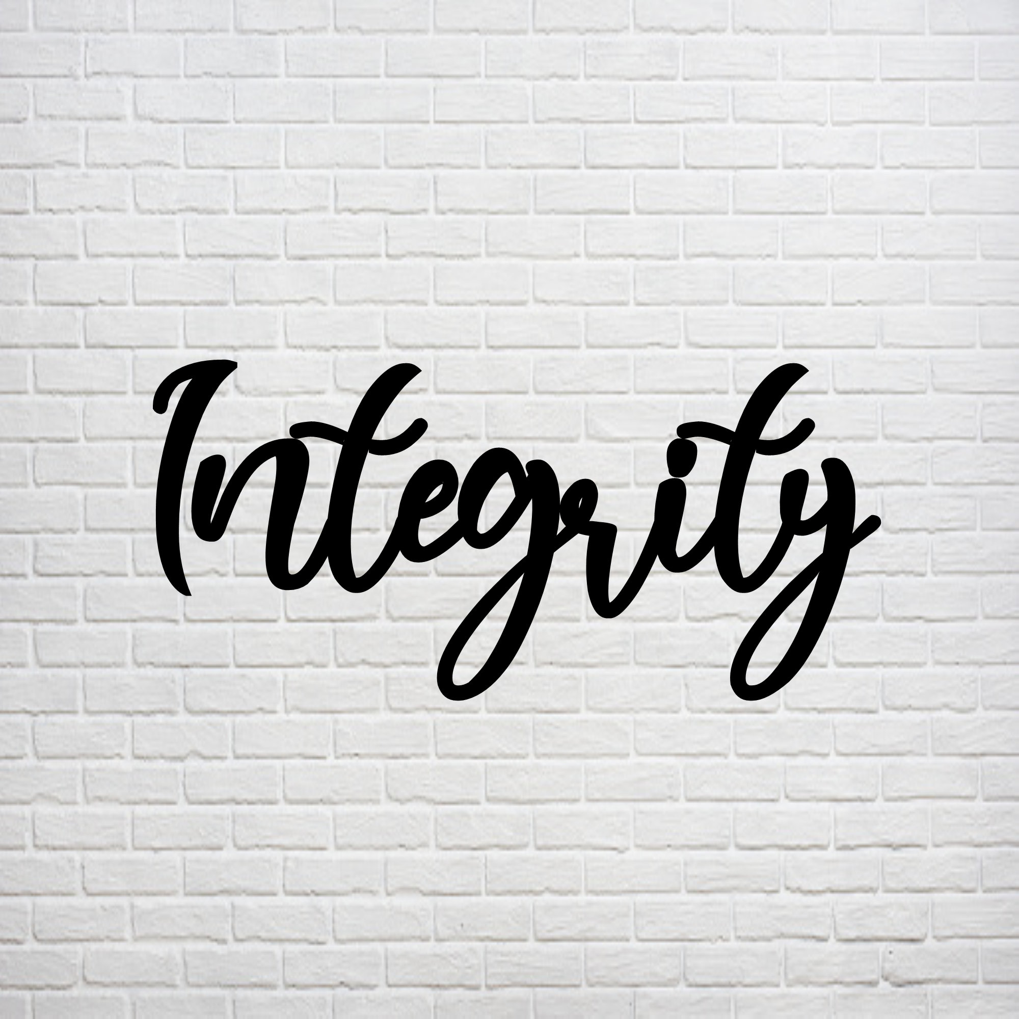 Integrity Word Sign Cursive Word Sign Integrity Sign Wood - Etsy Canada