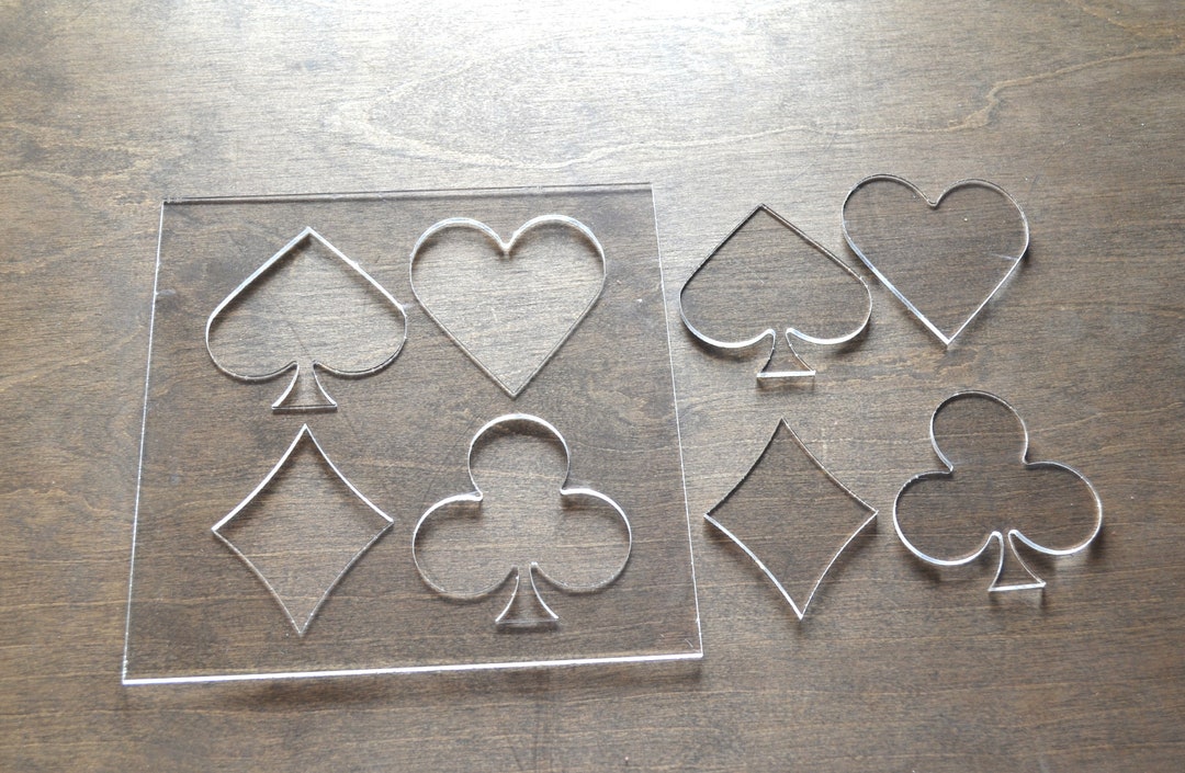 Card Suits Router Template, Router Inlay Template, Clear Acrylic ...