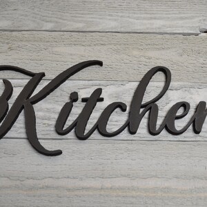 Kitchen Word Sign, Cursive Word Sign, Kitchen Wall Decor, Gift for A ...