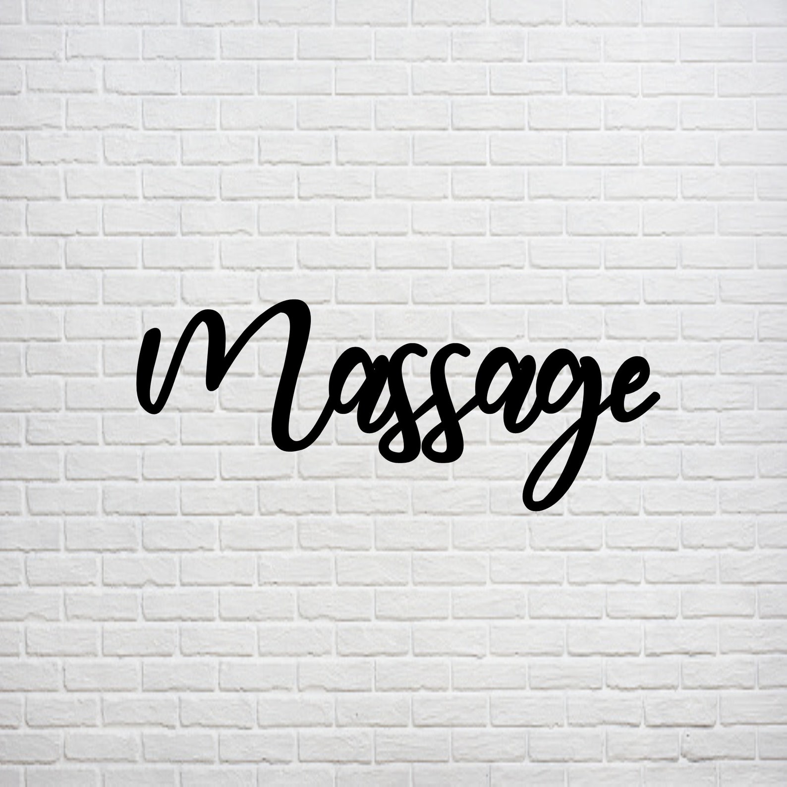 Massage Word Sign Cursive Word Sign Massage Sign Wood Sign - Etsy
