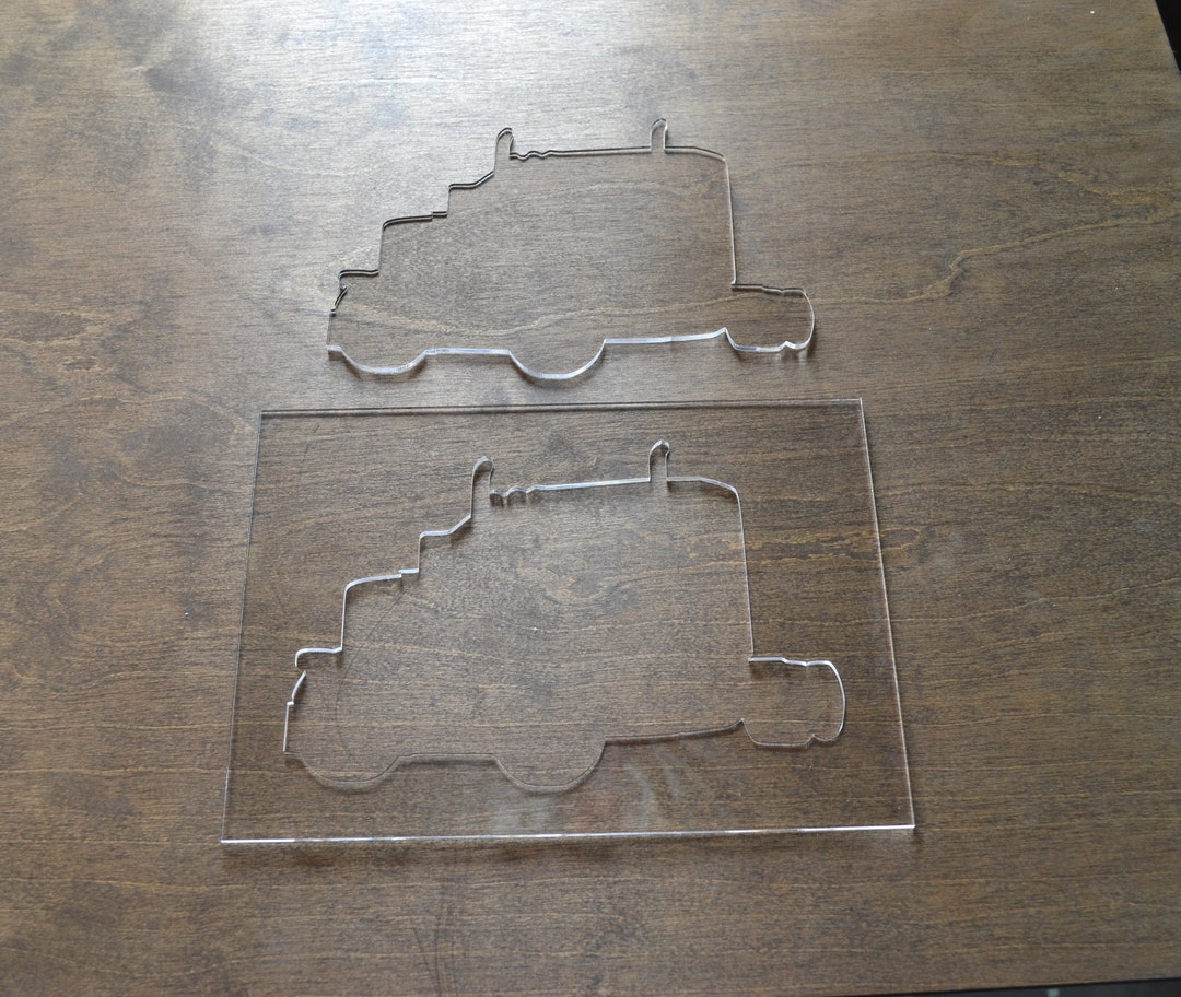 Semi Truck Router Template, Router Inlay Template, Clear Acrylic ...