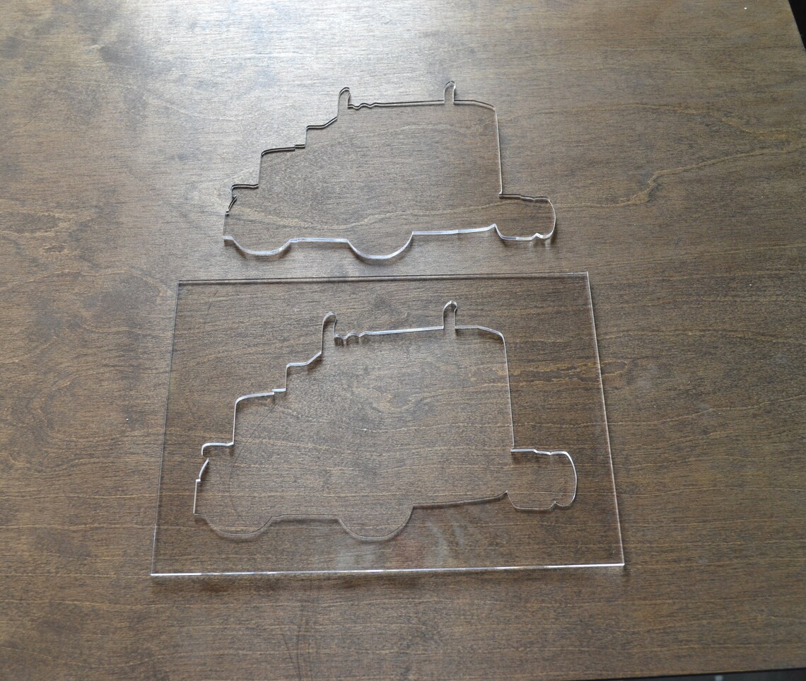 Semi Truck Router Template, Router Inlay Template, Clear Acrylic ...
