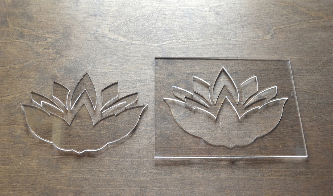 Lotus Flower Router Template, Router Inlay Template, Clear Acrylic ...