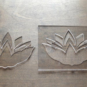 Lotus Flower Router Template, Router Inlay Template, Clear Acrylic ...
