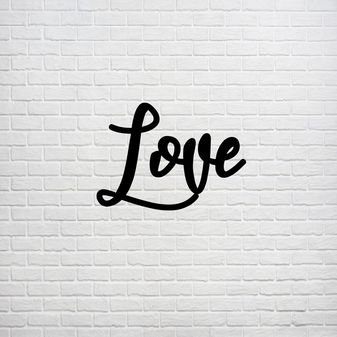 Love Word Sign, Cursive Word Sign, Love Sign, Wood Sign, Wooden Sign ...