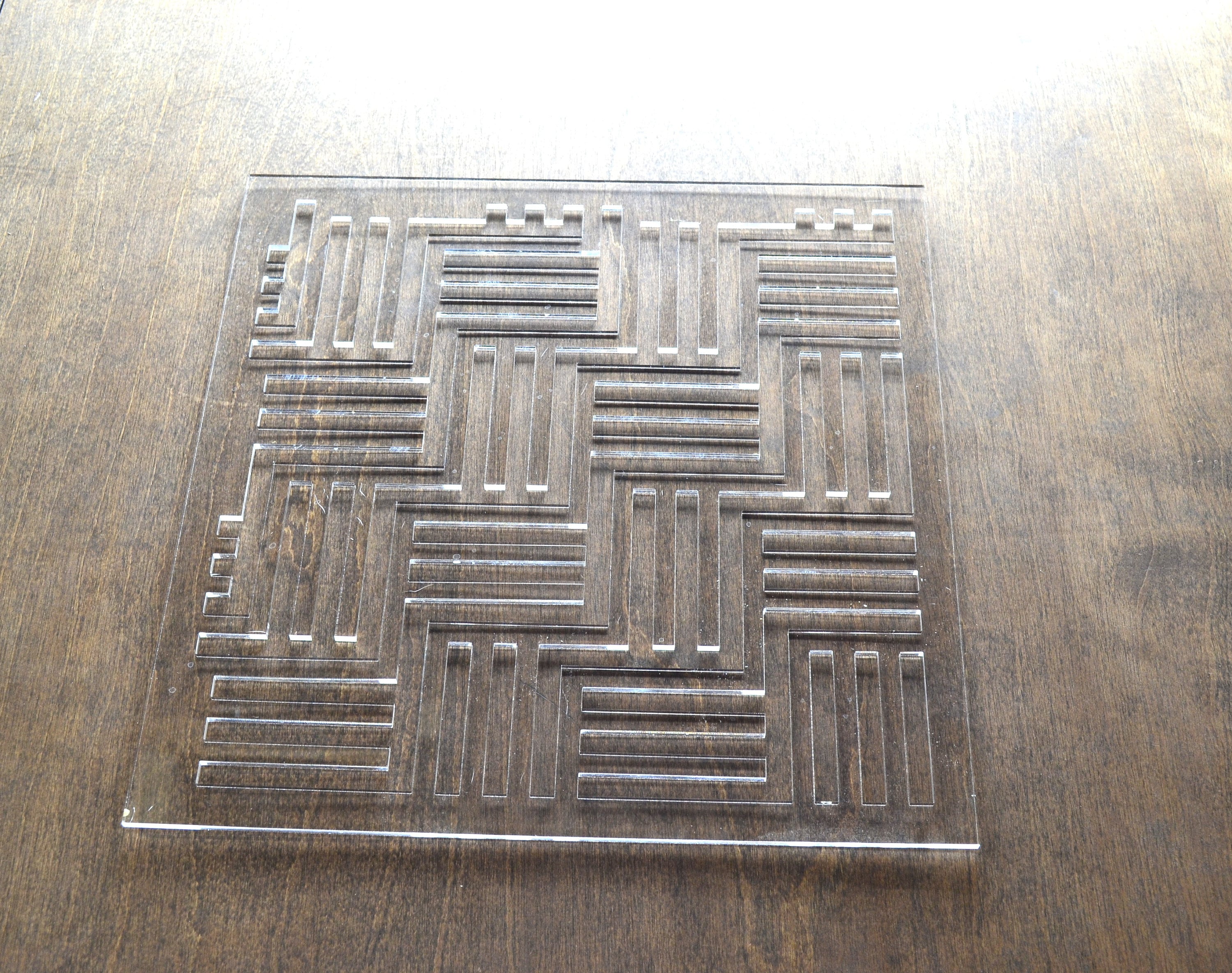 Geometric Pattern Router Template, Clear Acrylic, Router Inlay Jig ...