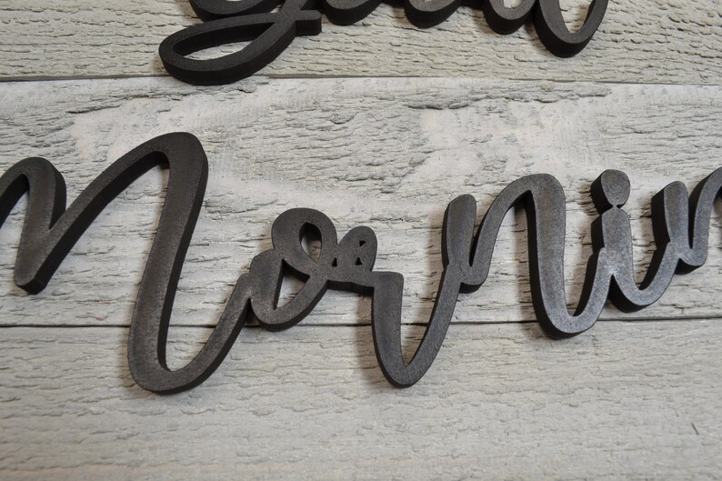 Good Morning Word Sign Cursive Word Sign Bedroom Decor - Etsy
