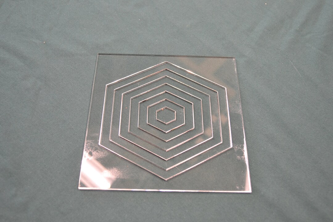 Multi Hexagon Template Clear Acrylic Router Jig Woodworking - Etsy