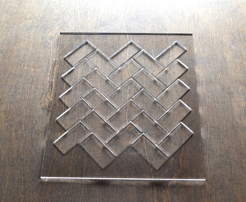 Herringbone Brick Router Template Clear Acrylic Router Inlay - Etsy