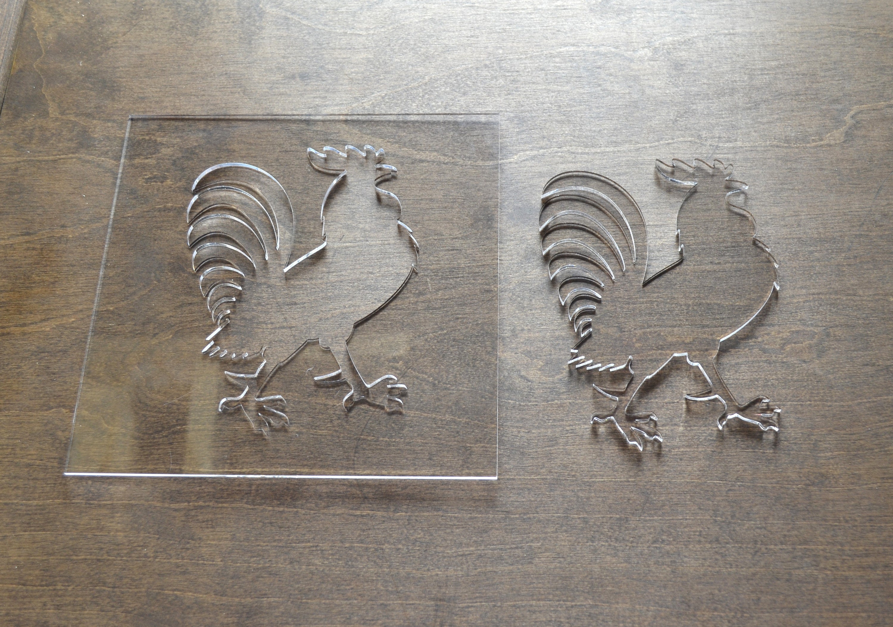 Rooster Router Template, Router Inlay Template, Clear Acrylic, Router ...