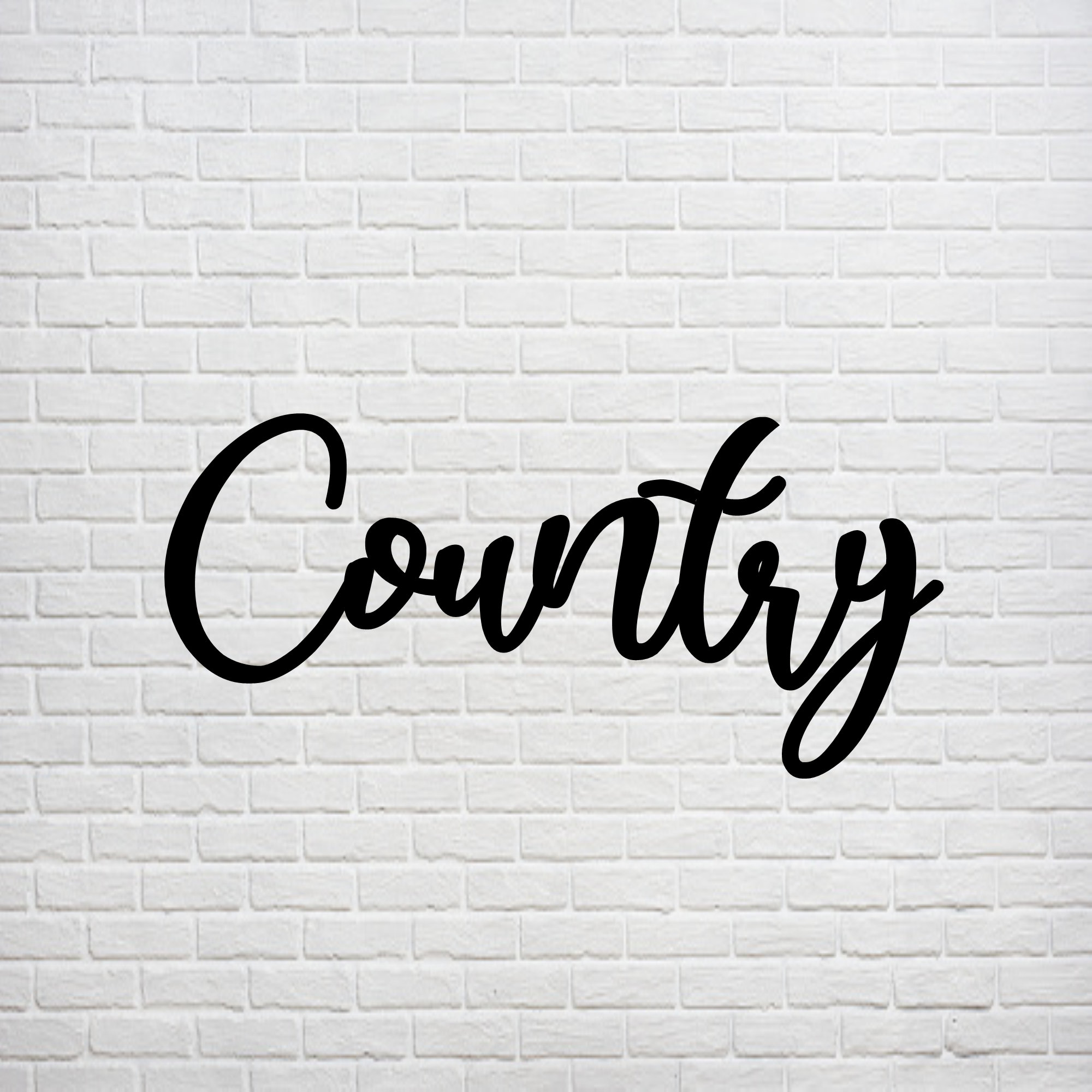 Country Word Sign, Cursive Word Sign, Country Sign, Wood Sign, Wooden ...
