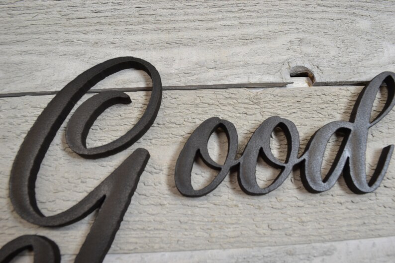 Good Morning Word Sign, Cursive Word Sign, Bedroom Decor, Guestroom ...