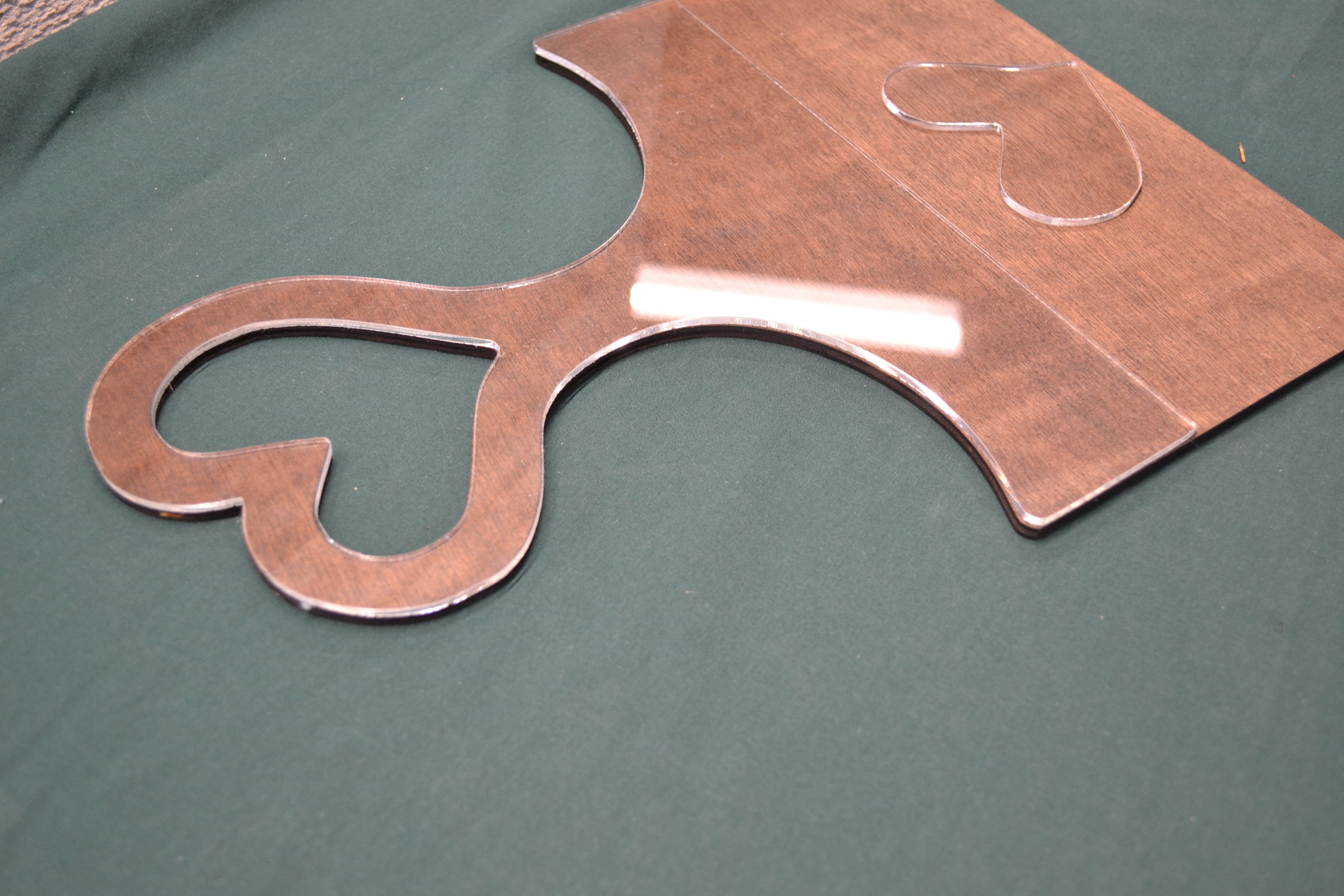 Heart Charcuterie Board Handle Template Clear Acrylic Router - Etsy