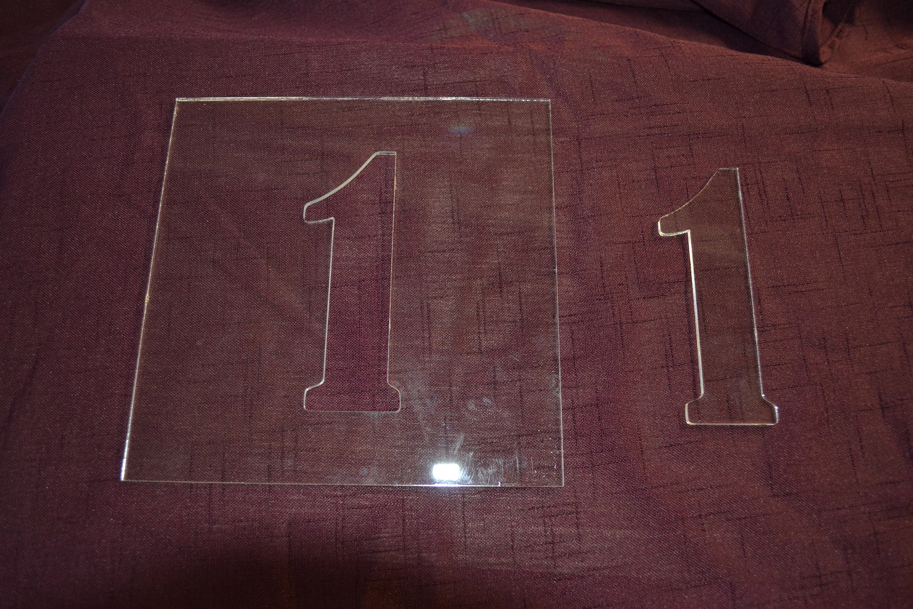 Number Templates Clear Acrylic 5 Inch and 6.5 Inch Router - Etsy