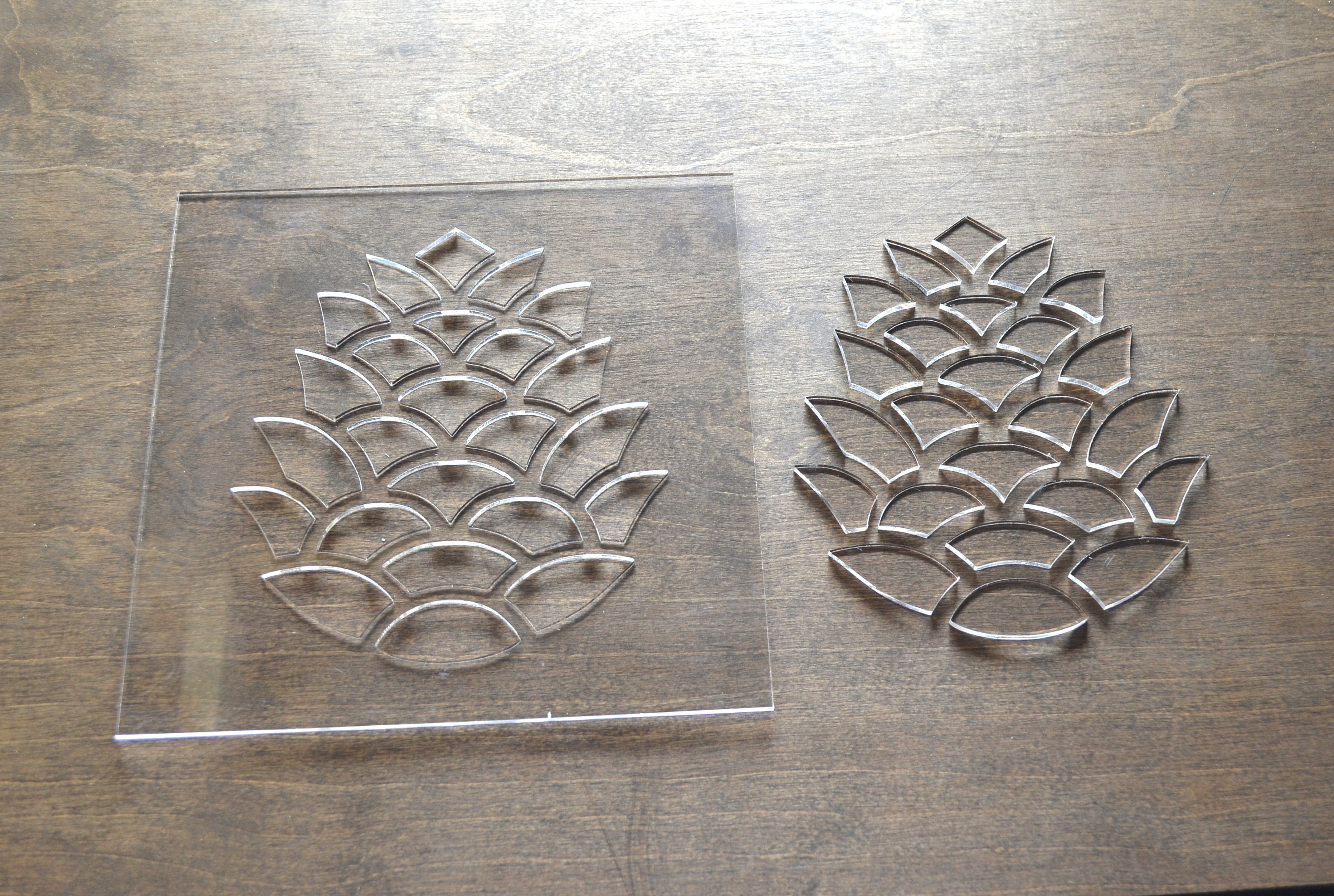 Pine Cone Router Template, Router Inlay Template, Clear Acrylic, Router ...