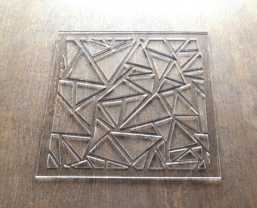 Triangle Pattern Router Template, Clear Acrylic, Router Inlay Jig ...