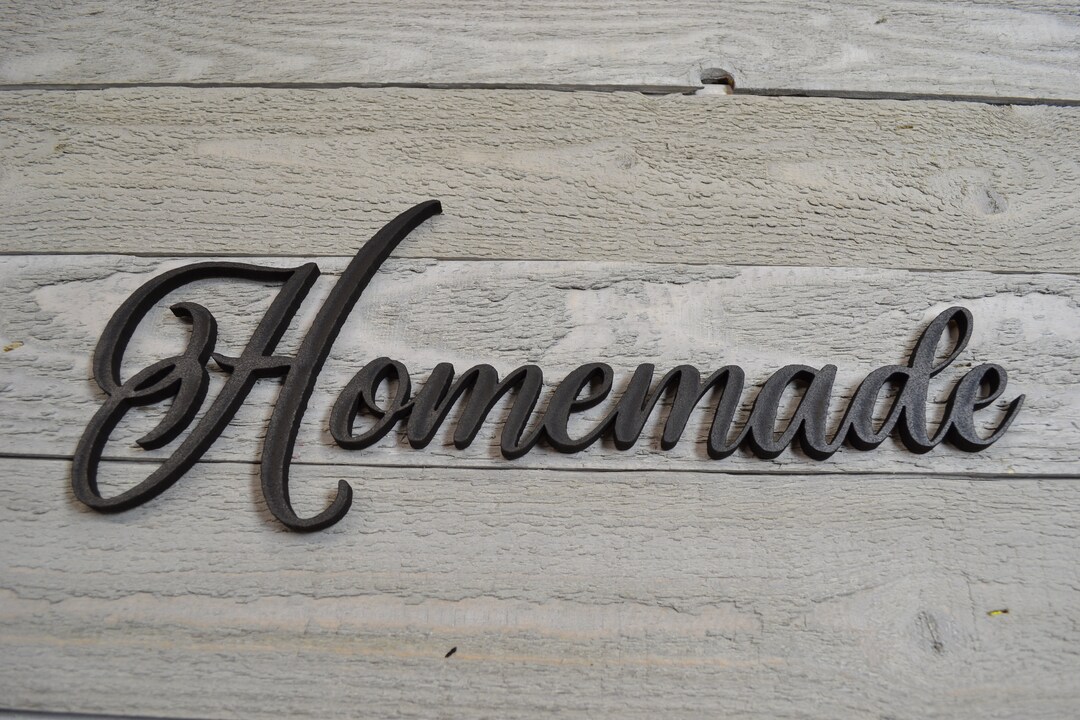 Homemade Word Sign, Cursive Word Sign, Custom Laser Cutout Sign ...