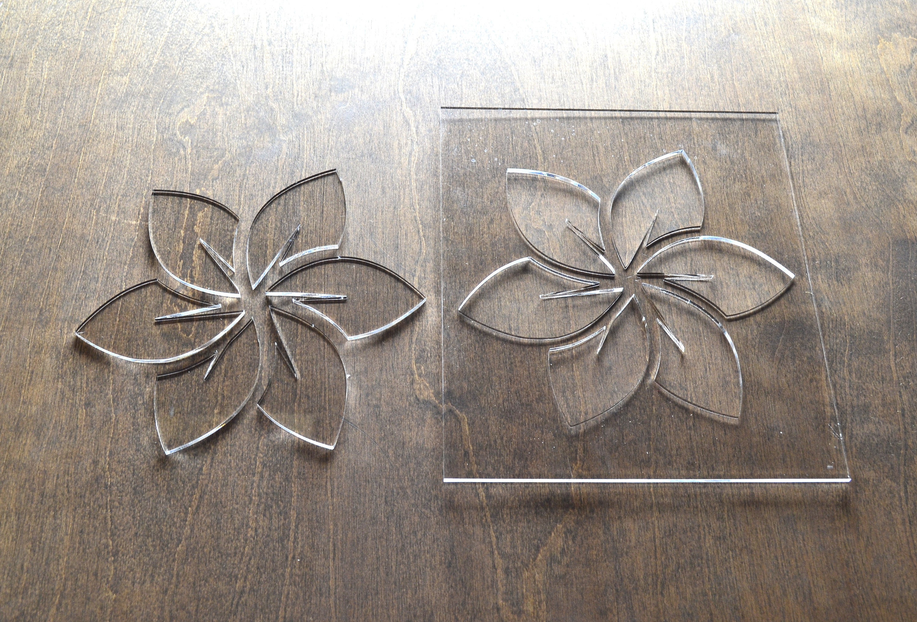 Flower Router Templates, Inlay Template Clear Acrylic, Router Jig ...