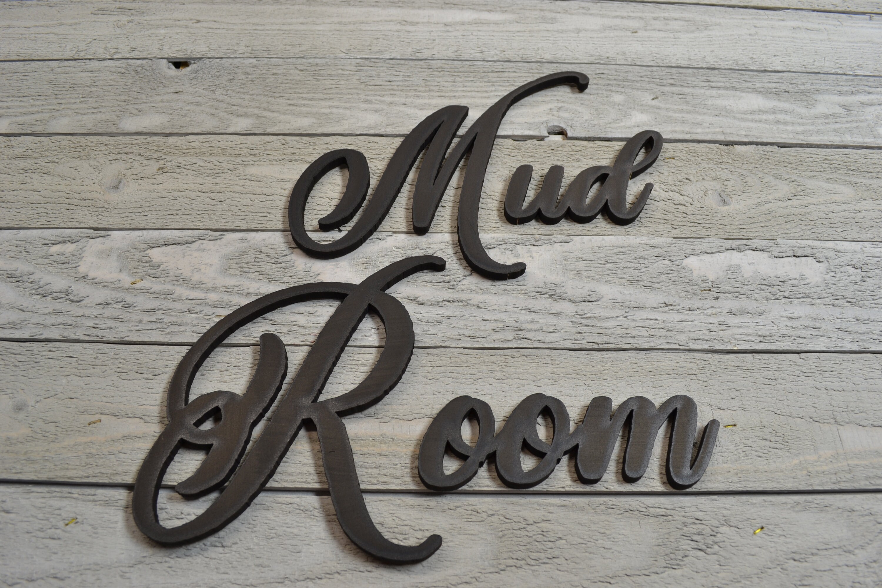 Mud Room Word Sign, Cursive Word Sign, Mudroom Sign, Mud Room Decor ...