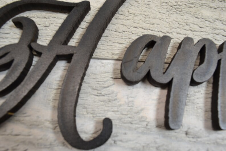 Happiness Word Sign Cursive Word Sign Happiness Cutout Word - Etsy