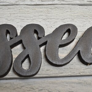 Blessed Word Sign, Cursive Word Sign, Blessed Sign, Wood Sign, Wooden ...