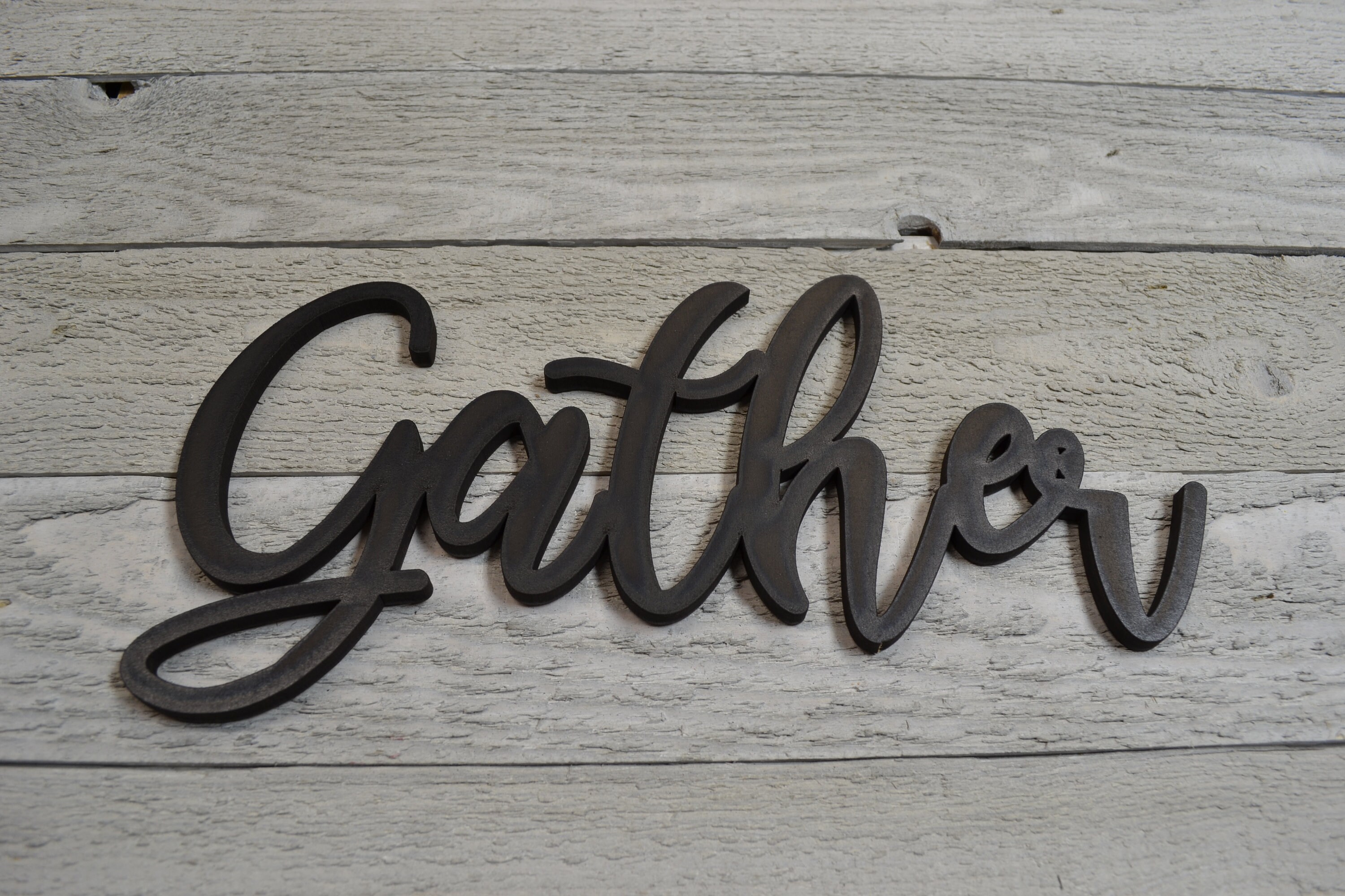 Gather Word Sign, Cursive Word Sign, Gather Sign, Gather Word Cutout ...