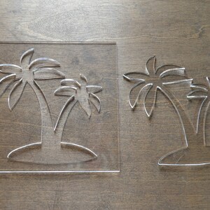 Palm Tree Router Template, Router Inlay Template, Clear Acrylic, Router ...
