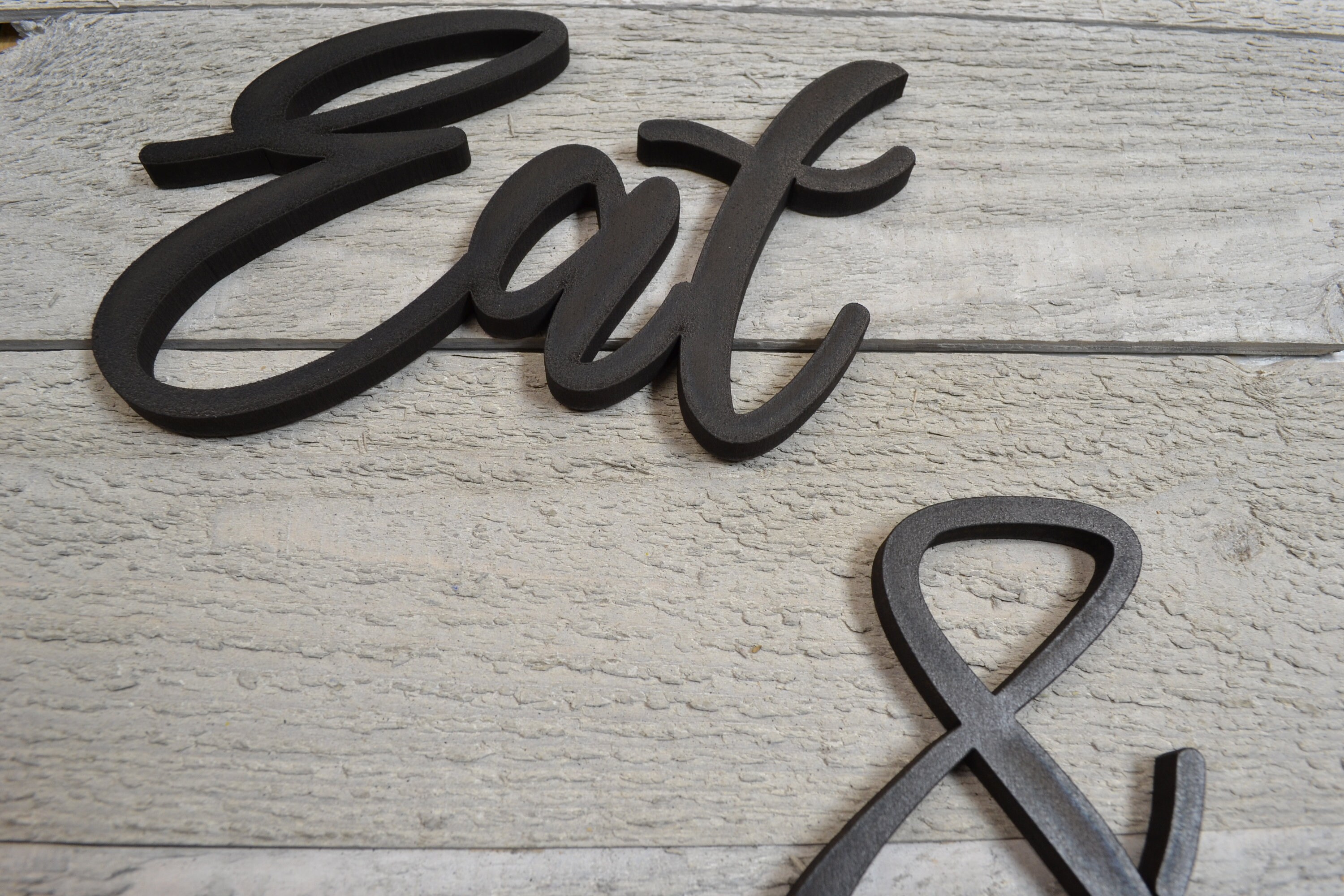 Eat & Drink Word Sign, Cursive Word Sign, Eat Drink Cutout, Rustic Word ...