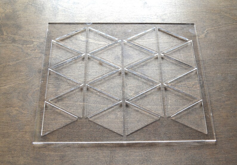 Triangle Pattern Router Template, Router Inlay Template, Clear Acrylic ...