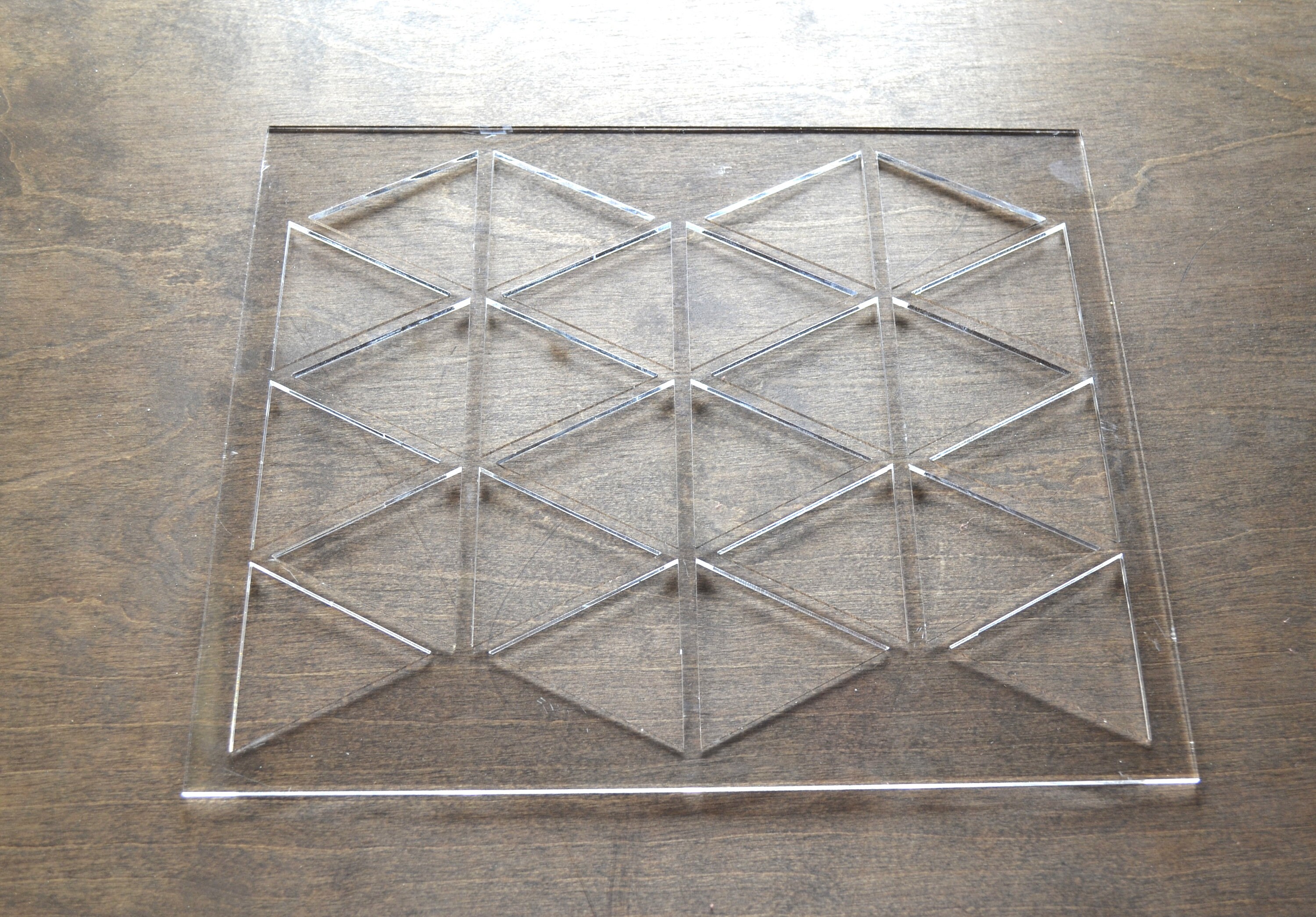 Triangle Pattern Router Template, Router Inlay Template, Clear Acrylic ...