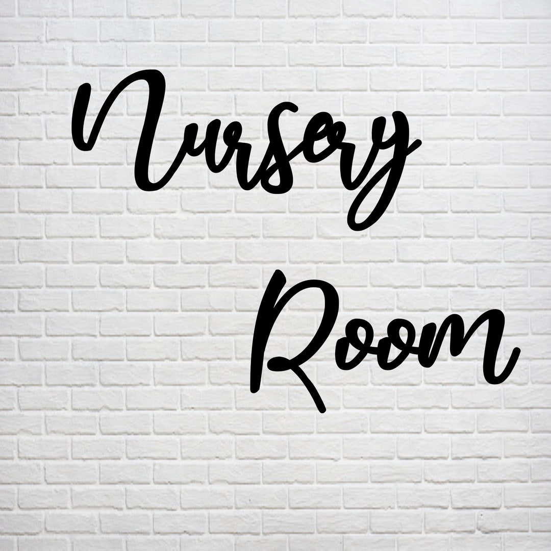 Nursery Room Word Sign, Cursive Word Sign, Nursery Room Sign, Wooden ...