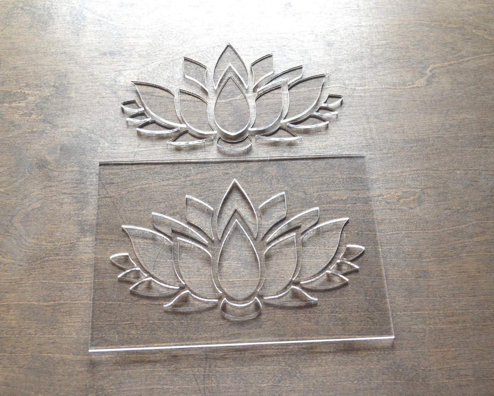 Lotus Flower Router Template, Router Inlay Template, Clear Acrylic ...