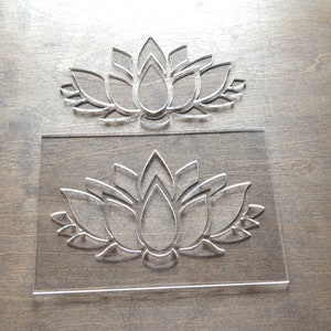 Lotus Flower Router Template, Router Inlay Template, Clear Acrylic ...