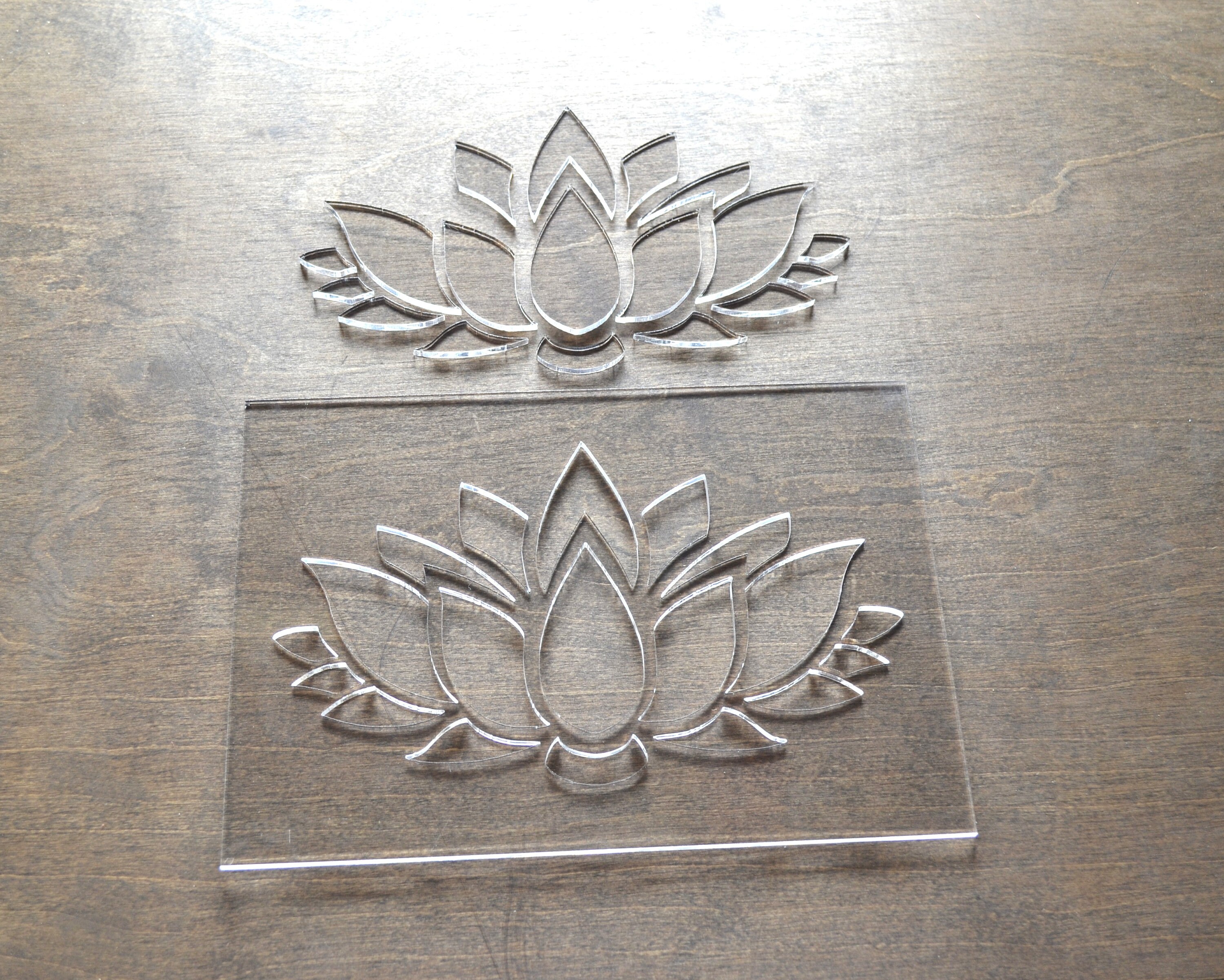 Lotus Flower Router Template, Router Inlay Template, Clear Acrylic ...