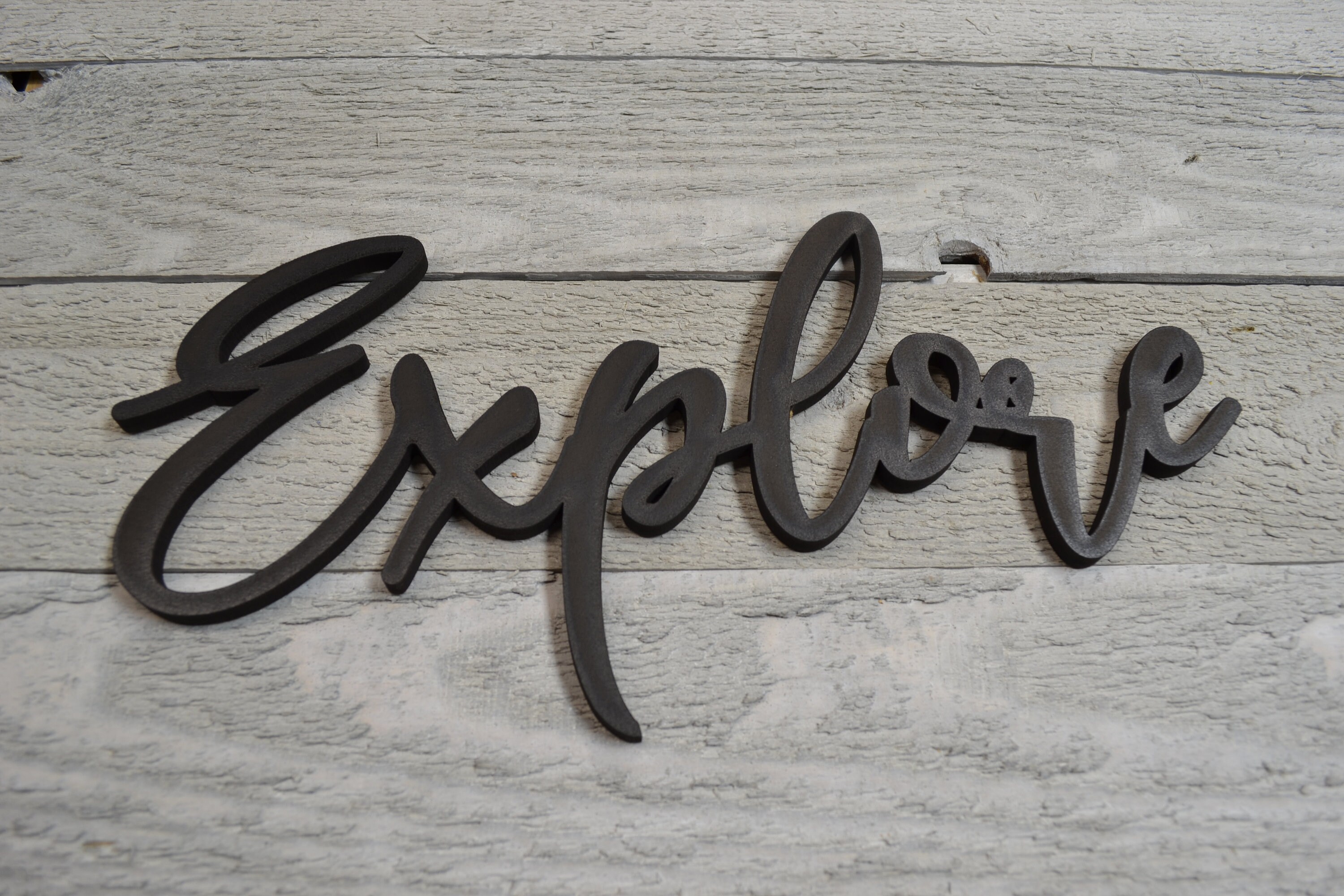Explore Word Sign Cursive Word Sign Explore Sign Laser - Etsy
